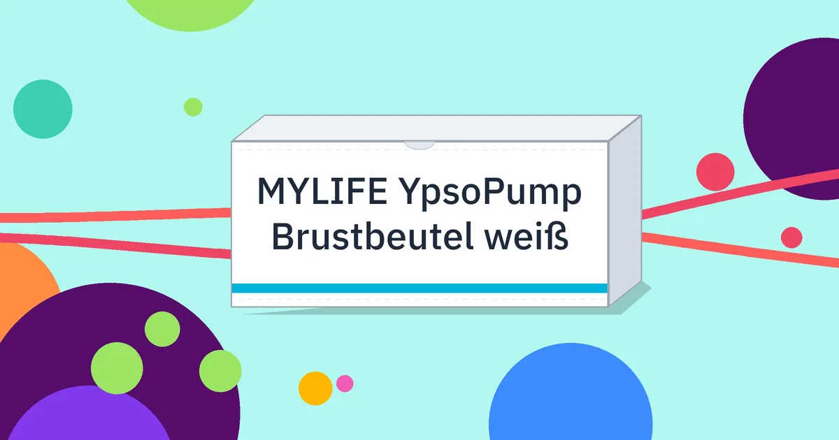 Symbolbild: Packung mit der Aufschrift MYLIFE YpsoPump Brustbeutel weiß (PZN 12502126) – Verfügbarkeit und Bezug in Apotheken in Frankfurt am Main