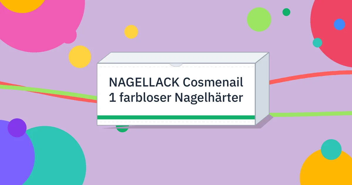 Symbolbild: Packung mit der Aufschrift NAGELLACK Cosmenail 1 farbloser Nagelhärter (PZN 11687431) – Verfügbarkeit und Bezug in Apotheken in Frankfurt am Main