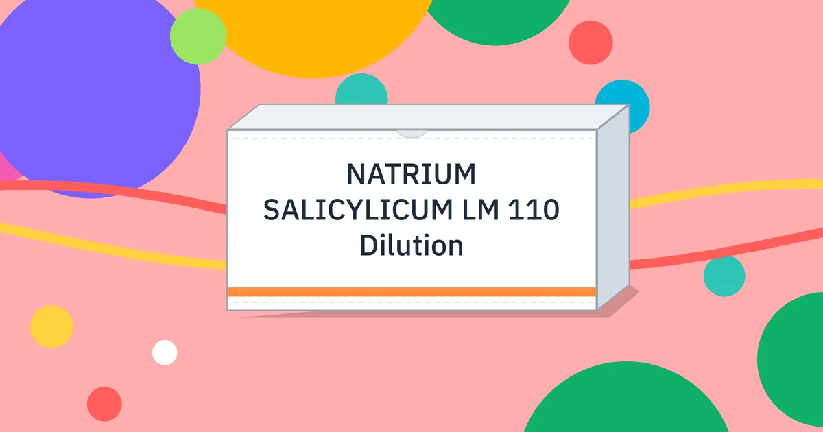 Symbolbild: Packung mit der Aufschrift NATRIUM SALICYLICUM LM 110 Dilution (PZN 12966736) – Verfügbarkeit und Bezug in Apotheken in Frankfurt am Main