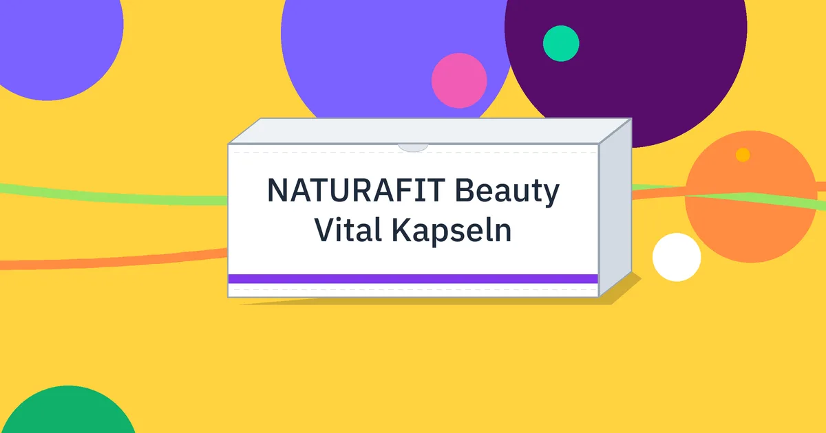 Symbolbild: Packung mit der Aufschrift NATURAFIT Beauty Vital Kapseln (PZN 09629538) – Verfügbarkeit und Bezug in Apotheken in Frankfurt am Main
