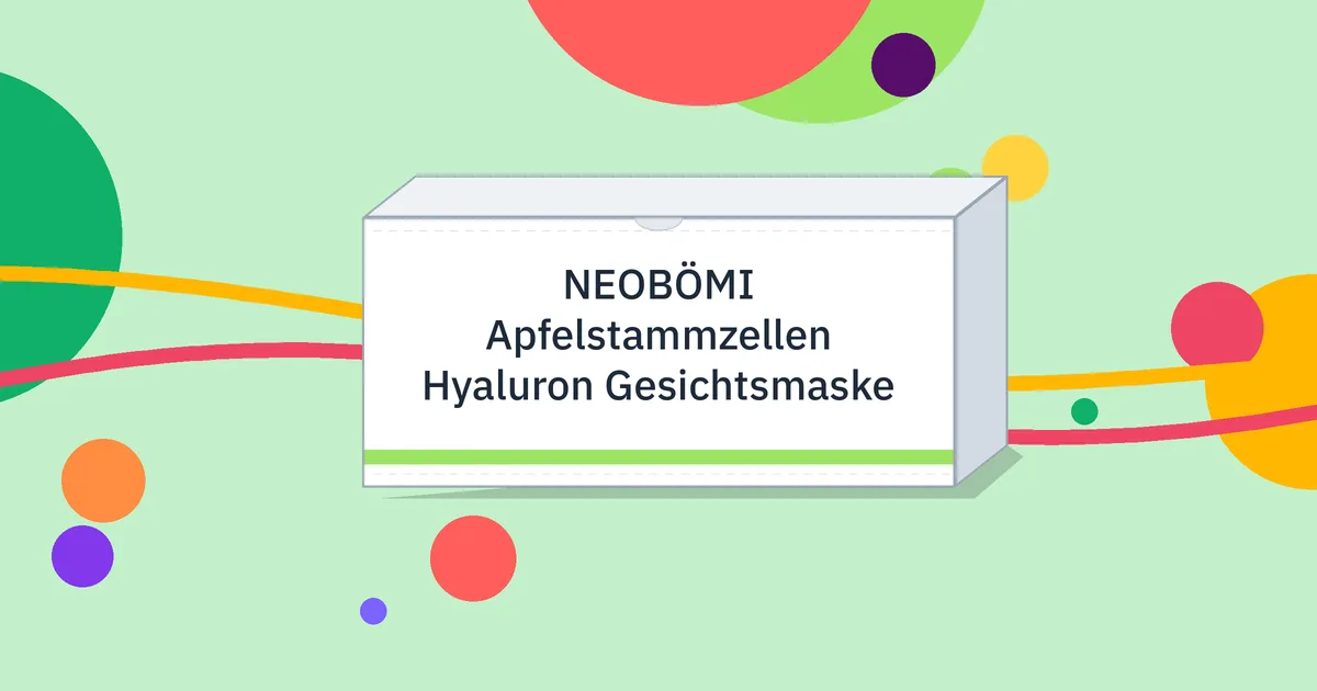 Symbolbild: Packung mit der Aufschrift NEOBÖMI Apfelstammzellen Hyaluron Gesichtsmaske (PZN 14051455) – Verfügbarkeit und Bezug in Apotheken in Frankfurt am Main