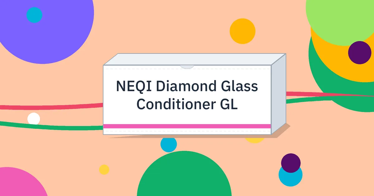 Symbolbild: Packung mit der Aufschrift NEQI Diamond Glass Conditioner GL (PZN 20652124) – Verfügbarkeit und Bezug in Apotheken in Frankfurt am Main