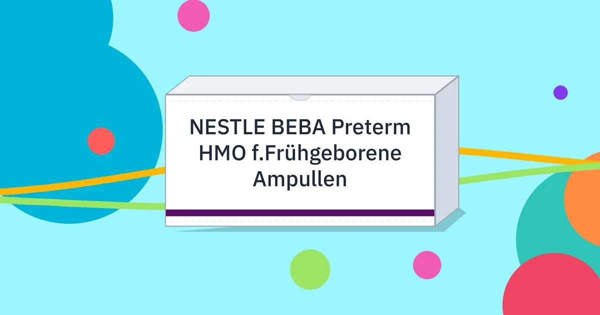 Symbolbild: Packung mit der Aufschrift NESTLE BEBA Preterm HMO f.Frühgeborene Ampullen (PZN 18336605) – Verfügbarkeit und Bezug in Apotheken in Frankfurt am Main