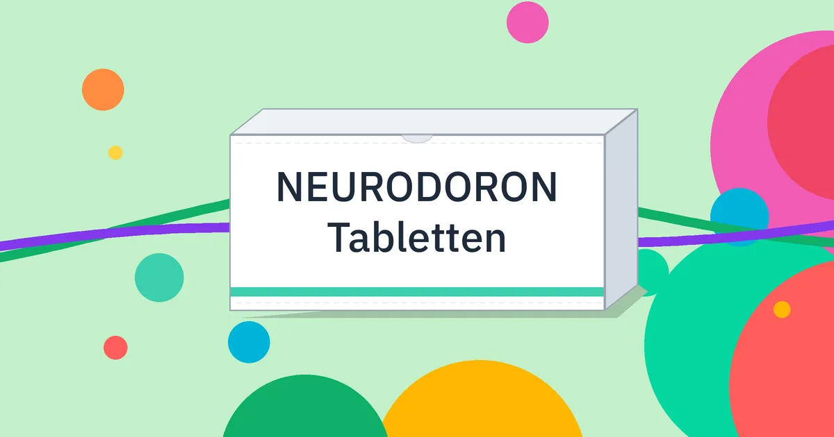 Symbolbild: Packung mit der Aufschrift NEURODORON Tabletten (PZN 06059276) – Verfügbarkeit und Bezug in Apotheken in Frankfurt am Main