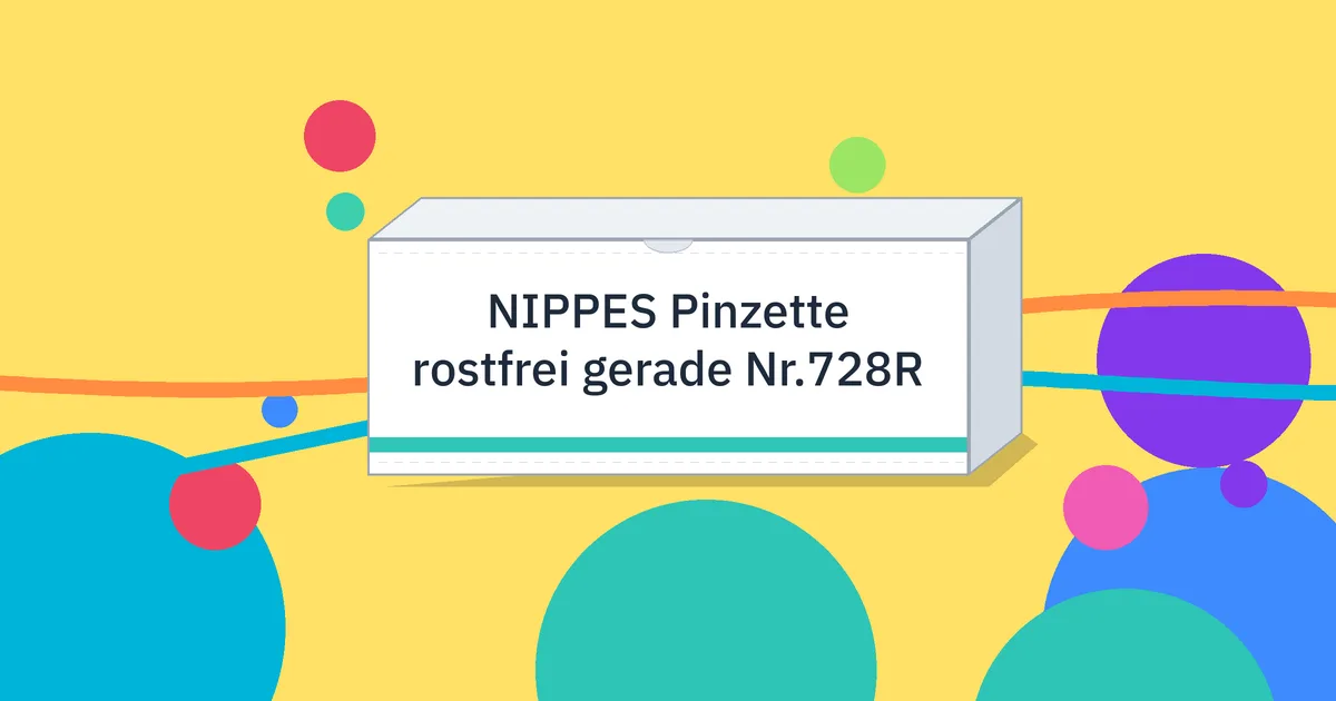Symbolbild: Packung mit der Aufschrift NIPPES Pinzette rostfrei gerade Nr.728R (PZN 01653371) – Verfügbarkeit und Bezug in Apotheken in Frankfurt am Main