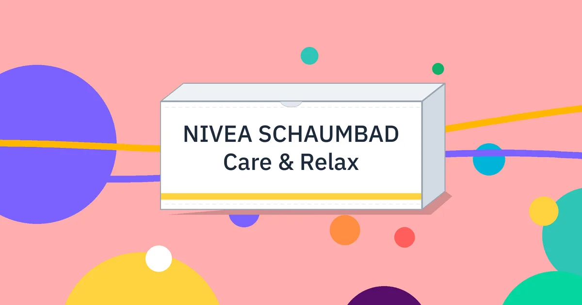 Symbolbild: Packung mit der Aufschrift NIVEA SCHAUMBAD Care & Relax (PZN 20722994) – Verfügbarkeit und Bezug in Apotheken in Frankfurt am Main