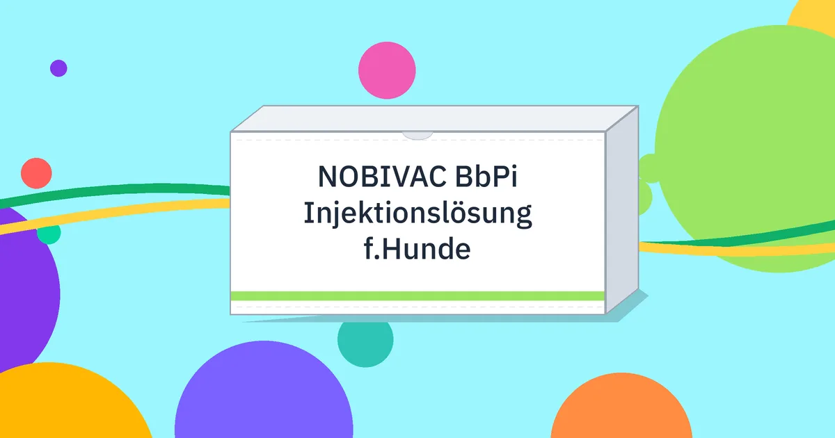 Symbolbild: Packung mit der Aufschrift NOBIVAC BbPi Injektionslösung f.Hunde (PZN 02169915) – Verfügbarkeit und Bezug in Apotheken in Frankfurt am Main