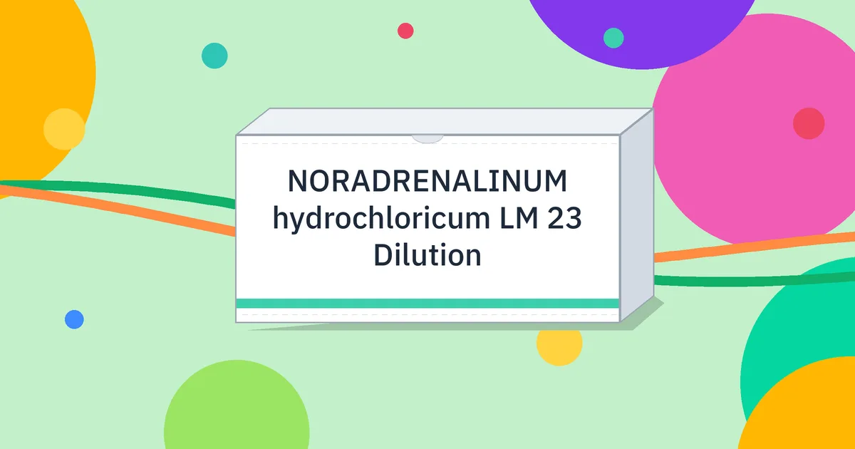 Symbolbild: Packung mit der Aufschrift NORADRENALINUM hydrochloricum LM 23 Dilution (PZN 13620170) – Verfügbarkeit und Bezug in Apotheken in Frankfurt am Main