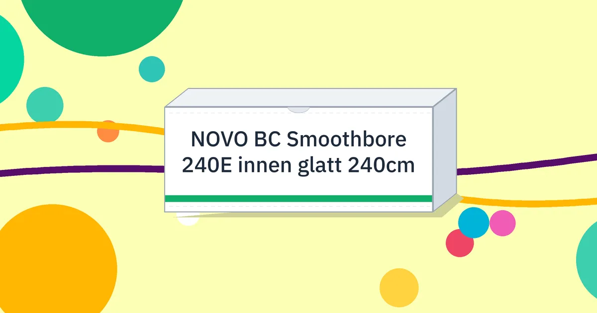 Symbolbild: Packung mit der Aufschrift NOVO BC Smoothbore 240E innen glatt 240cm (PZN 18490967) – Verfügbarkeit und Bezug in Apotheken in Frankfurt am Main