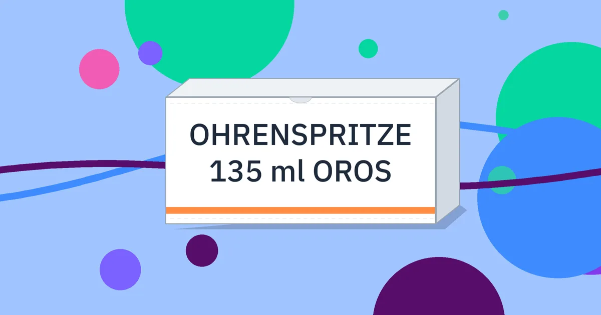 Symbolbild: Packung mit der Aufschrift OHRENSPRITZE 135 ml OROS (PZN 03326044) – Verfügbarkeit und Bezug in Apotheken in Frankfurt am Main