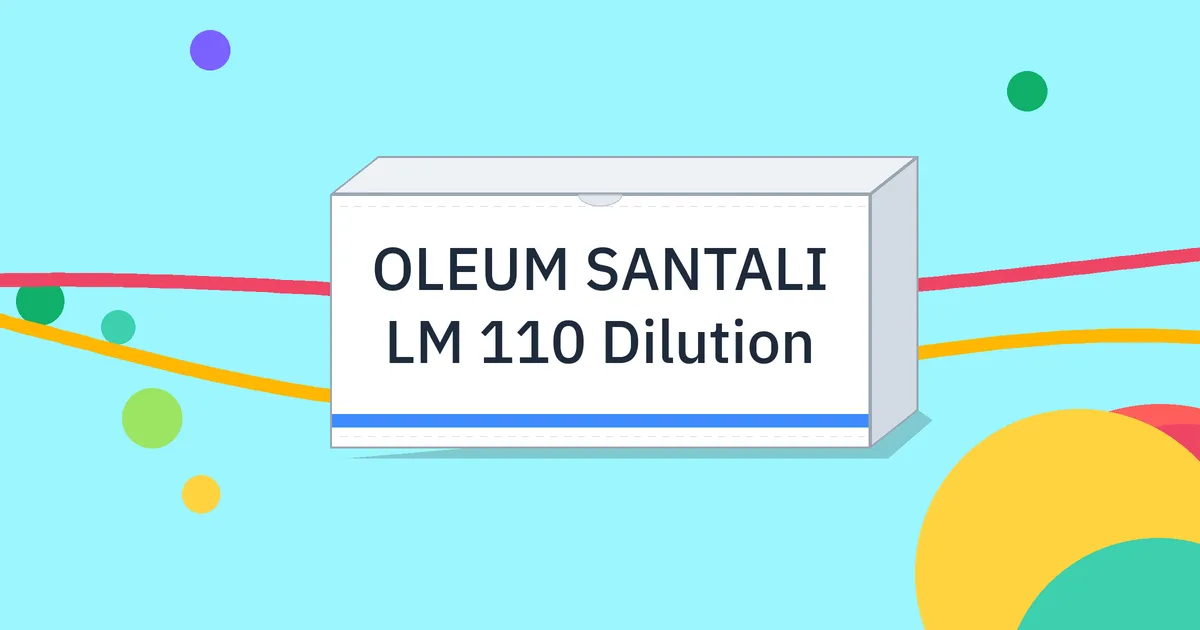 Symbolbild: Packung mit der Aufschrift OLEUM SANTALI LM 110 Dilution (PZN 13623599) – Verfügbarkeit und Bezug in Apotheken in Frankfurt am Main