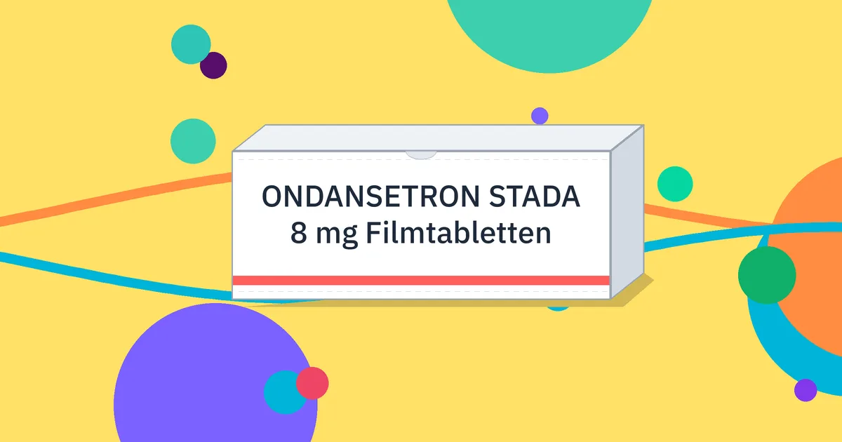 Symbolbild: Packung mit der Aufschrift ONDANSETRON STADA 8 mg Filmtabletten (PZN 19988646) – Verfügbarkeit und Bezug in Apotheken in Frankfurt am Main