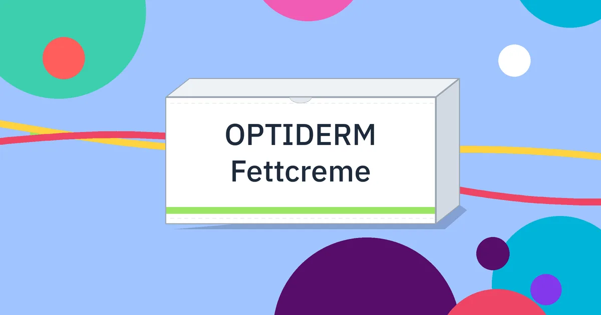 Symbolbild: Packung mit der Aufschrift OPTIDERM Fettcreme (PZN 04385847) – Verfügbarkeit und Bezug in Apotheken in Frankfurt am Main