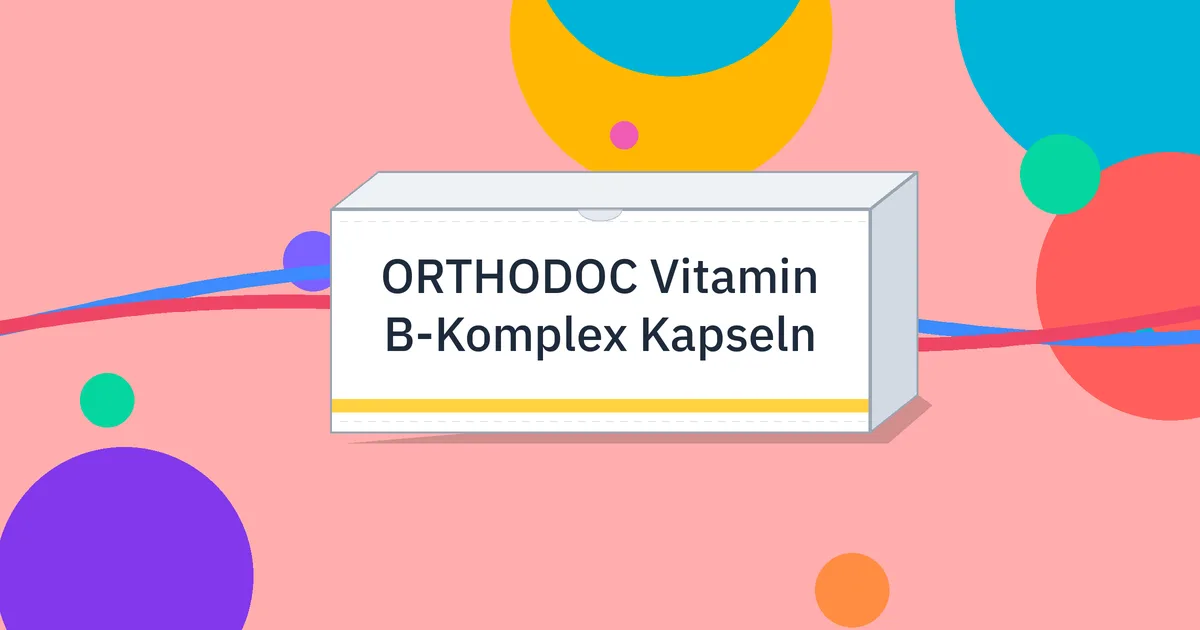 Symbolbild: Packung mit der Aufschrift ORTHODOC Vitamin B-Komplex Kapseln (PZN 06325163) – Verfügbarkeit und Bezug in Apotheken in Frankfurt am Main