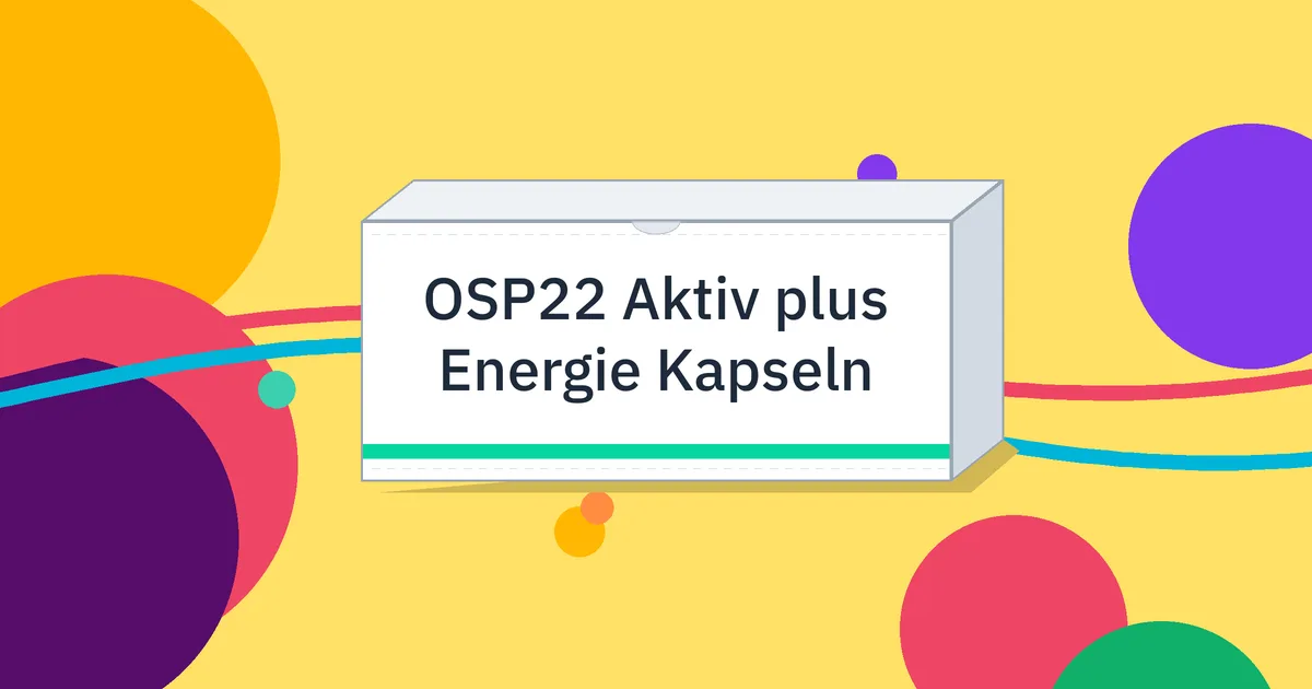 Symbolbild: Packung mit der Aufschrift OSP22 Aktiv plus Energie Kapseln (PZN 14214503) – Verfügbarkeit und Bezug in Apotheken in Frankfurt am Main