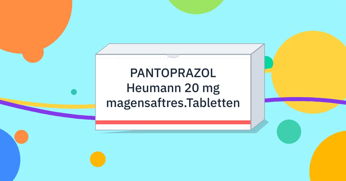 Symbolbild: Packung mit der Aufschrift PANTOPRAZOL Heumann 20 mg magensaftres.Tabletten (PZN 09192142) – Verfügbarkeit und Bezug in Apotheken in Frankfurt am Main