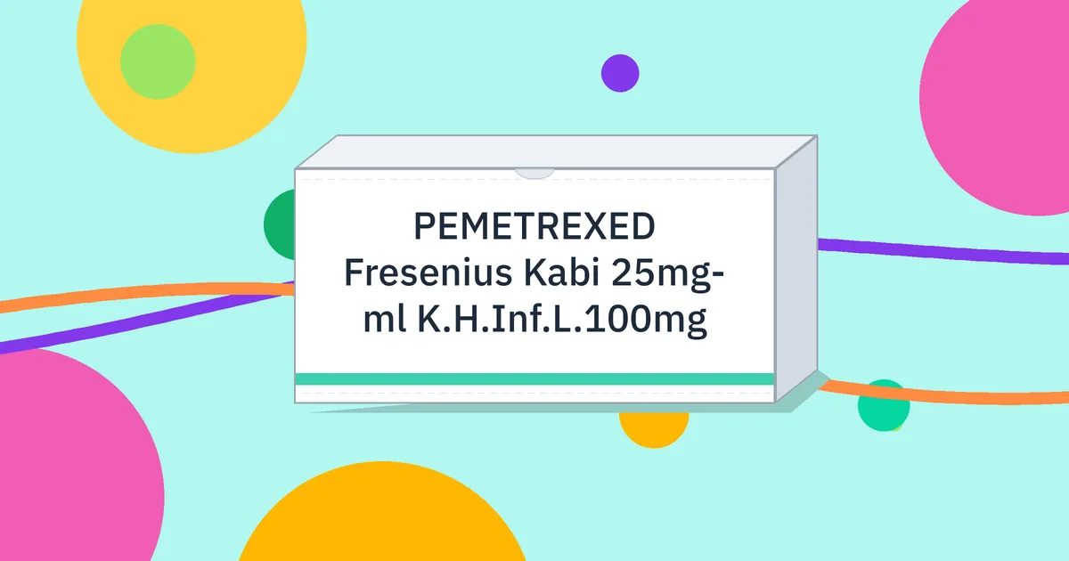 Symbolbild: Packung mit der Aufschrift PEMETREXED Fresenius Kabi 25mg-ml K.H.Inf.L.100mg (PZN 16852343) – Verfügbarkeit und Bezug in Apotheken in Frankfurt am Main
