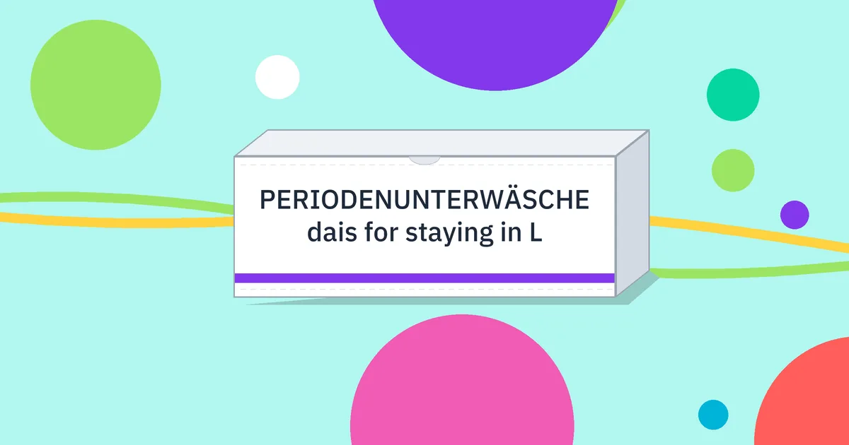 Symbolbild: Packung mit der Aufschrift PERIODENUNTERWÄSCHE dais for staying in L (PZN 18331341) – Verfügbarkeit und Bezug in Apotheken in Frankfurt am Main