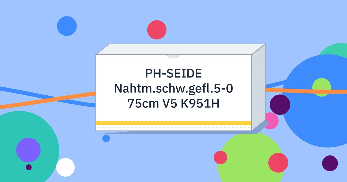 Symbolbild: Packung mit der Aufschrift PH-SEIDE Nahtm.schw.gefl.5-0 75cm V5 K951H (PZN 16147544) – Verfügbarkeit und Bezug in Apotheken in Frankfurt am Main