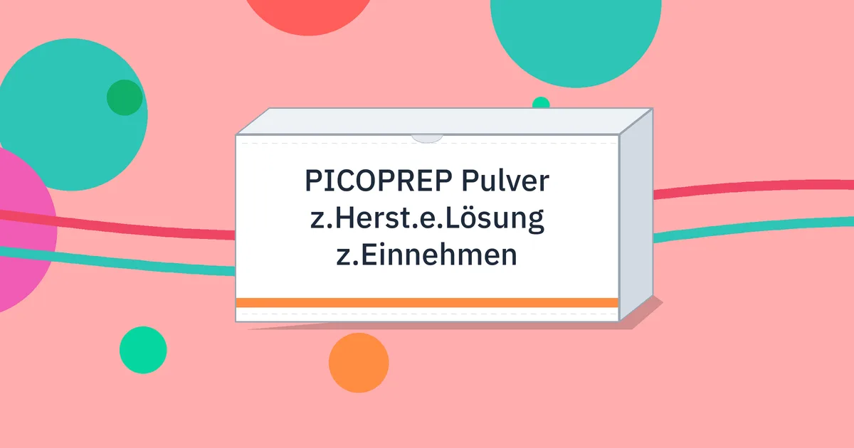 Symbolbild: Packung mit der Aufschrift PICOPREP Pulver z.Herst.e.Lösung z.Einnehmen (PZN 03416540) – Verfügbarkeit und Bezug in Apotheken in Frankfurt am Main