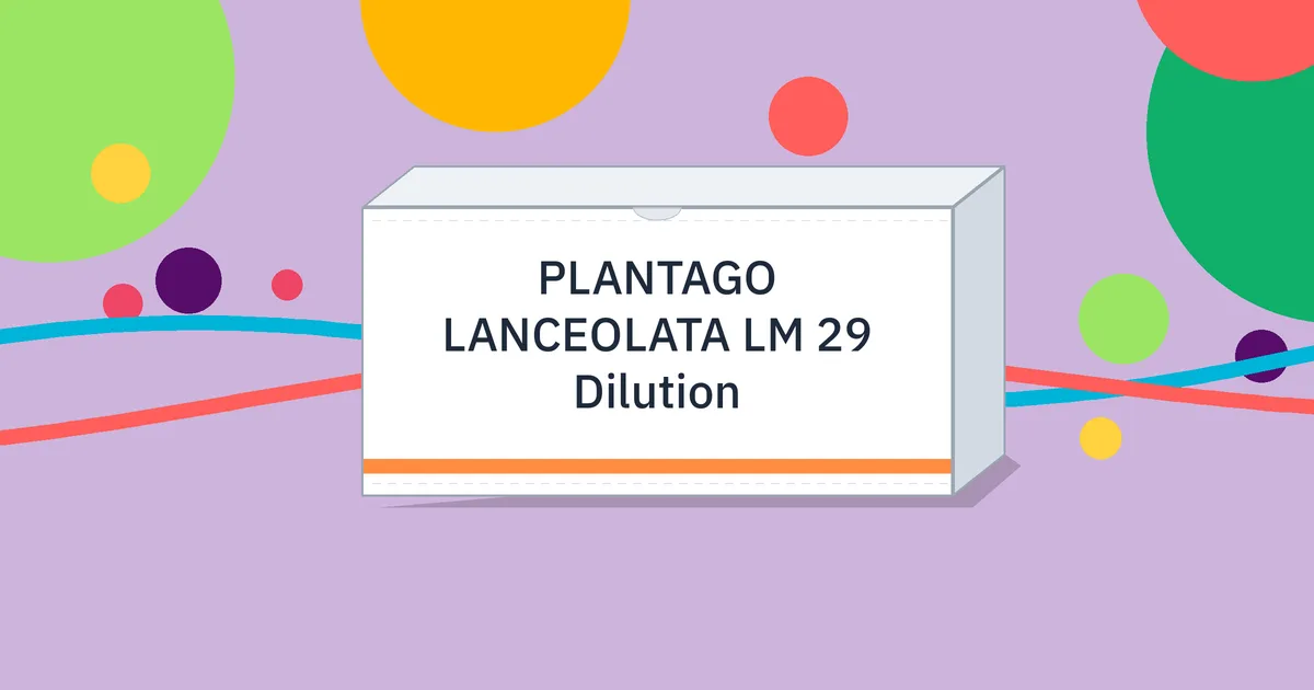 Symbolbild: Packung mit der Aufschrift PLANTAGO LANCEOLATA LM 29 Dilution (PZN 13037298) – Verfügbarkeit und Bezug in Apotheken in Frankfurt am Main