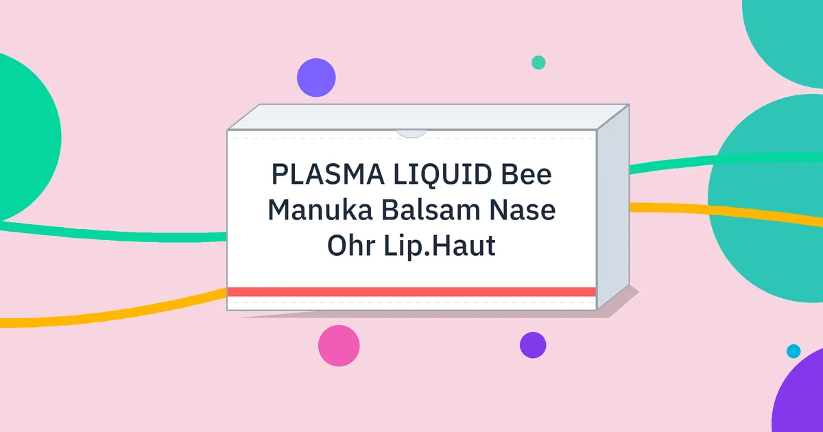 Symbolbild: Packung mit der Aufschrift PLASMA LIQUID Bee Manuka Balsam Nase Ohr Lip.Haut (PZN 16629361) – Verfügbarkeit und Bezug in Apotheken in Frankfurt am Main