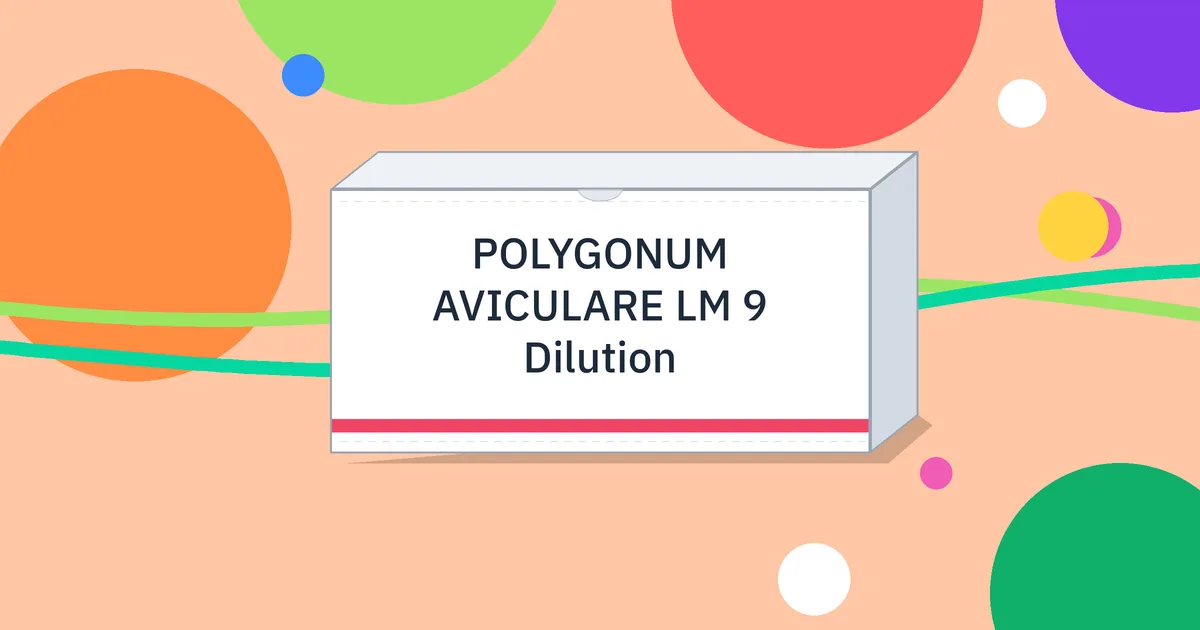 Symbolbild: Packung mit der Aufschrift POLYGONUM AVICULARE LM 9 Dilution (PZN 13661909) – Verfügbarkeit und Bezug in Apotheken in Frankfurt am Main
