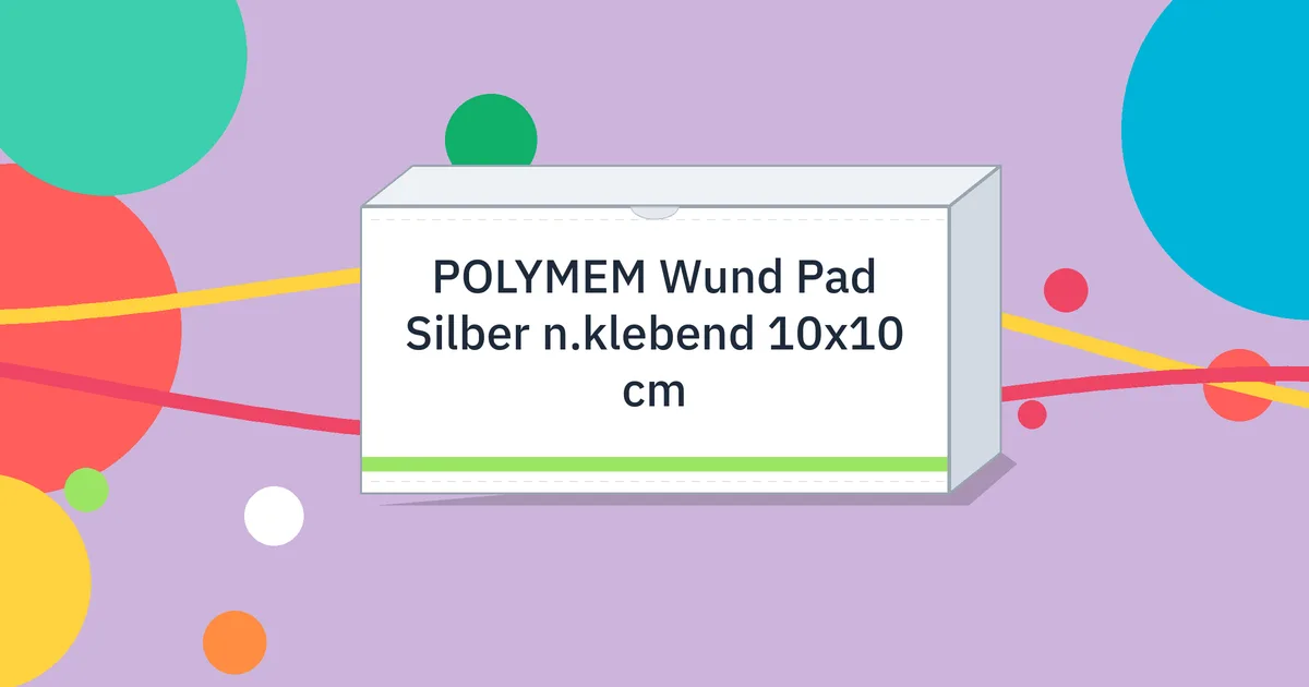 Symbolbild: Packung mit der Aufschrift POLYMEM Wund Pad Silber n.klebend 10x10 cm (PZN 02811300) – Verfügbarkeit und Bezug in Apotheken in Frankfurt am Main