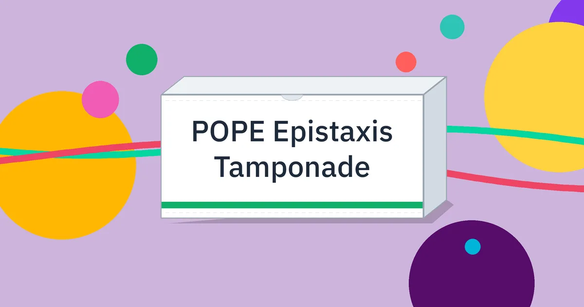 Symbolbild: Packung mit der Aufschrift POPE Epistaxis Tamponade (PZN 06592148) – Verfügbarkeit und Bezug in Apotheken in Frankfurt am Main
