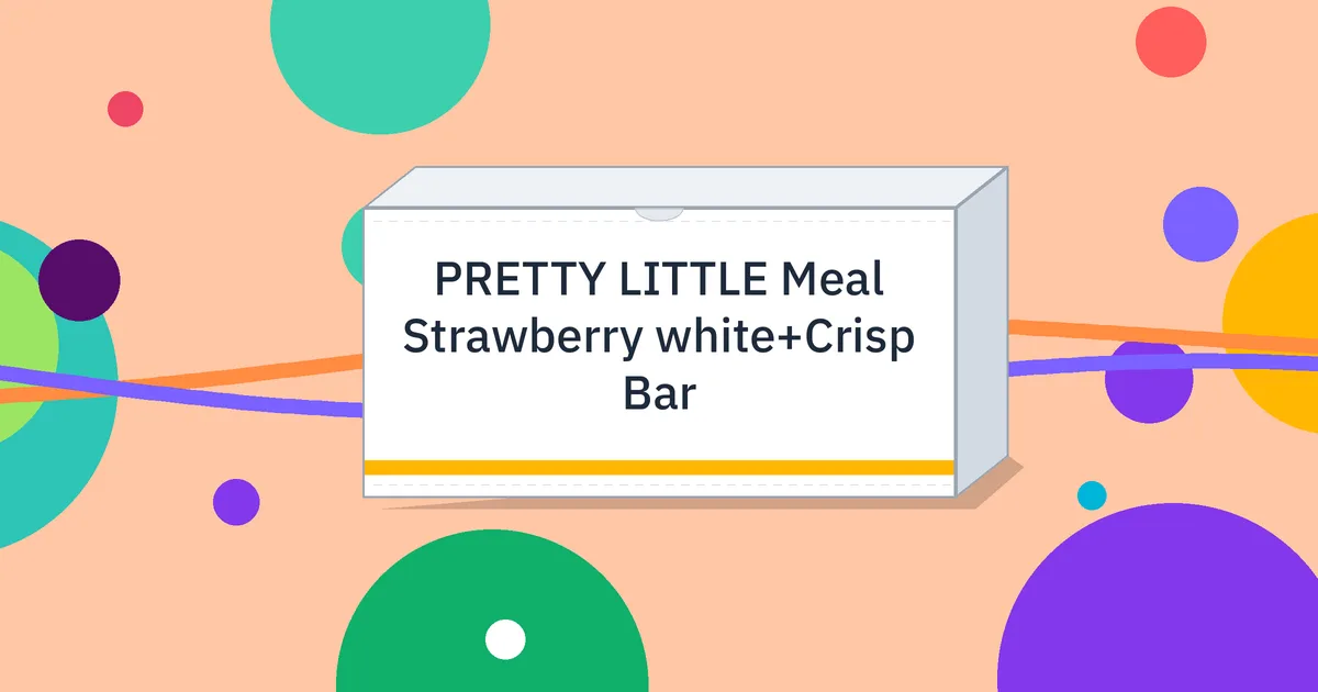 Symbolbild: Packung mit der Aufschrift PRETTY LITTLE Meal Strawberry white+Crisp Bar (PZN 19234611) – Verfügbarkeit und Bezug in Apotheken in Frankfurt am Main