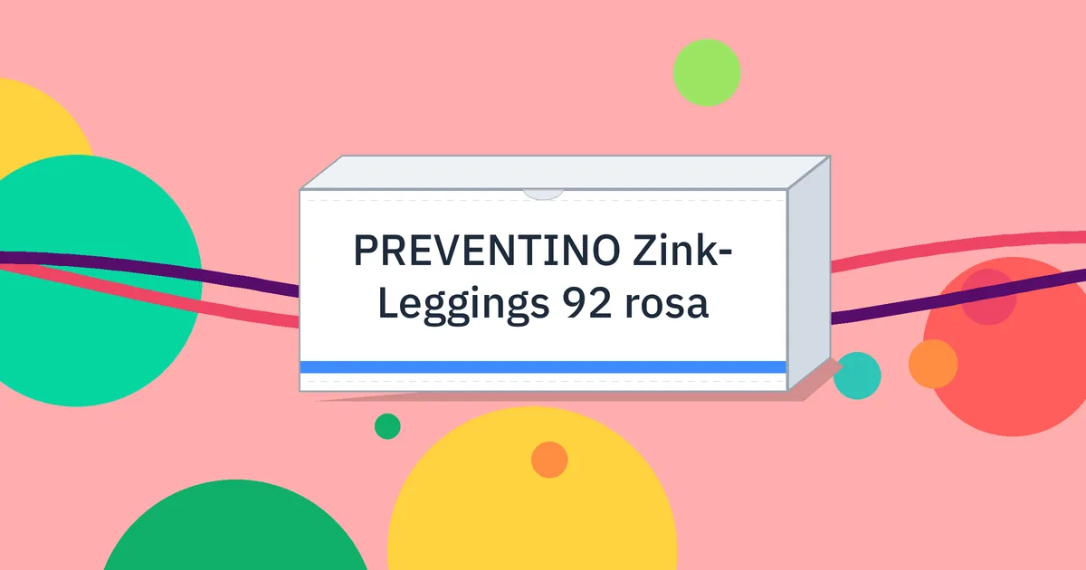 Symbolbild: Packung mit der Aufschrift PREVENTINO Zink-Leggings 92 rosa (PZN 12447143) – Verfügbarkeit und Bezug in Apotheken in Frankfurt am Main