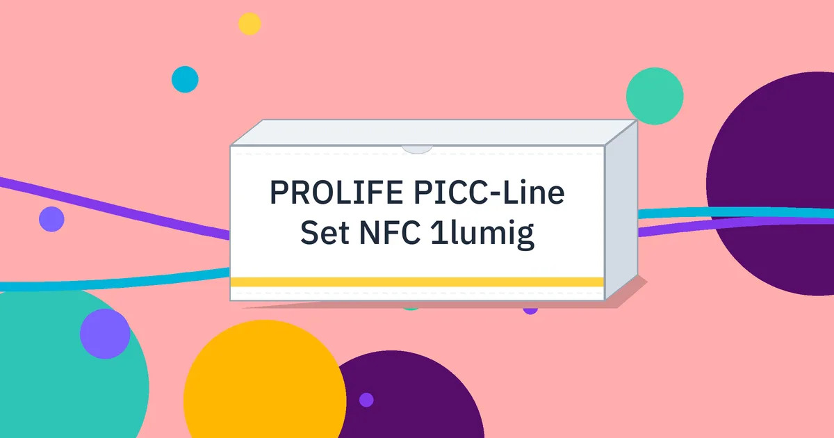 Symbolbild: Packung mit der Aufschrift PROLIFE PICC-Line Set NFC 1lumig (PZN 18130418) – Verfügbarkeit und Bezug in Apotheken in Frankfurt am Main