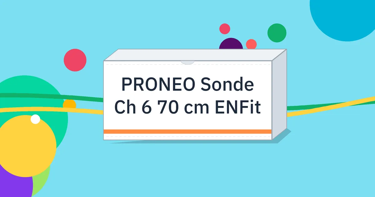 Symbolbild: Packung mit der Aufschrift PRONEO Sonde Ch 6 70 cm ENFit (PZN 13724544) – Verfügbarkeit und Bezug in Apotheken in Frankfurt am Main