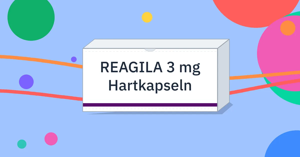 Symbolbild: Packung mit der Aufschrift REAGILA 3 mg Hartkapseln (PZN 20214080) – Verfügbarkeit und Bezug in Apotheken in Frankfurt am Main