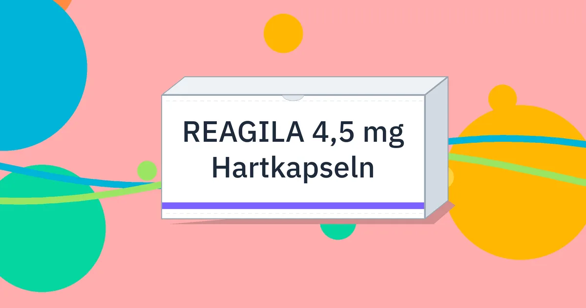 Symbolbild: Packung mit der Aufschrift REAGILA 4,5 mg Hartkapseln (PZN 18047108) – Verfügbarkeit und Bezug in Apotheken in Frankfurt am Main