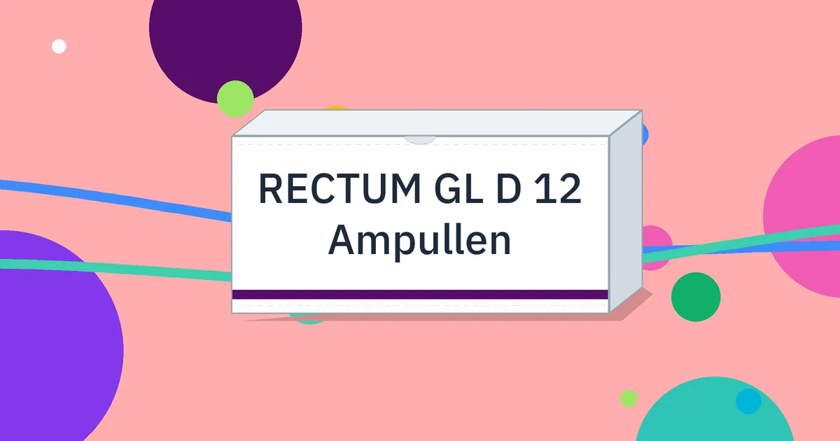 Symbolbild: Packung mit der Aufschrift RECTUM GL D 12 Ampullen (PZN 02956145) – Verfügbarkeit und Bezug in Apotheken in Frankfurt am Main