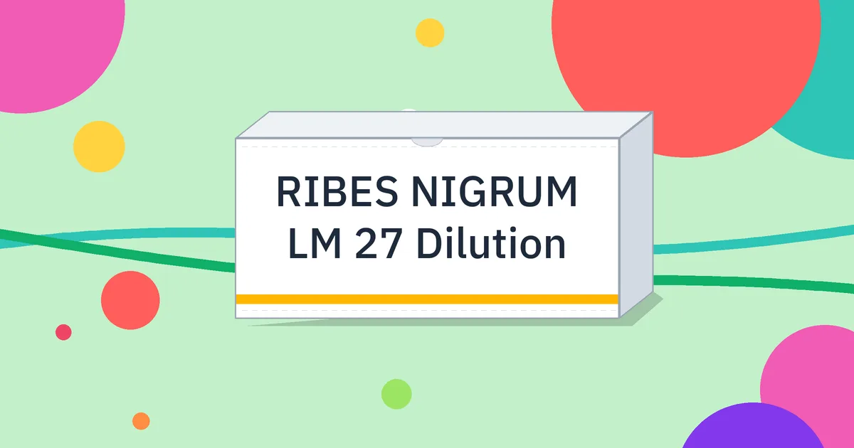 Symbolbild: Packung mit der Aufschrift RIBES NIGRUM LM 27 Dilution (PZN 13679140) – Verfügbarkeit und Bezug in Apotheken in Frankfurt am Main