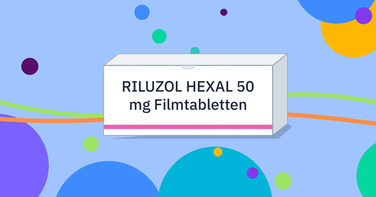 Symbolbild: Packung mit der Aufschrift RILUZOL HEXAL 50 mg Filmtabletten (PZN 09770900) – Verfügbarkeit und Bezug in Apotheken in Frankfurt am Main
