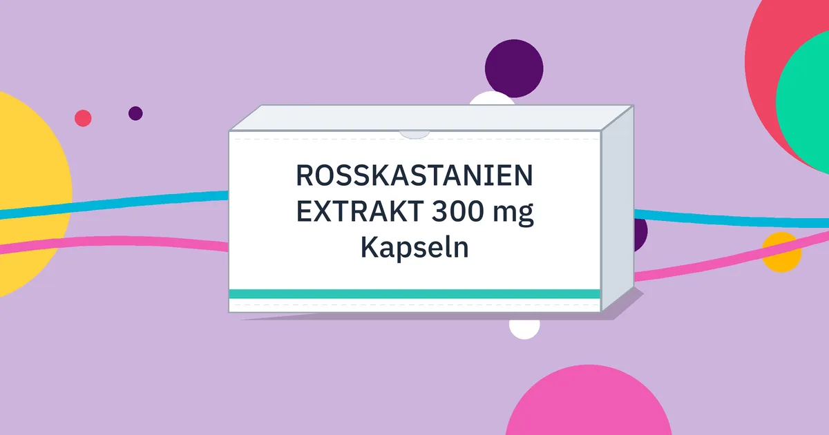 Symbolbild: Packung mit der Aufschrift ROSSKASTANIEN EXTRAKT 300 mg Kapseln (PZN 10068631) – Verfügbarkeit und Bezug in Apotheken in Frankfurt am Main