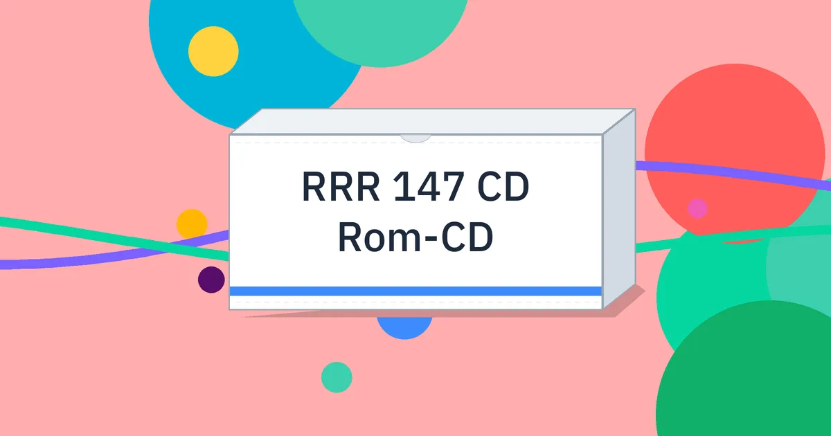 Symbolbild: Packung mit der Aufschrift RRR 147 CD Rom-CD (PZN 05975858) – Verfügbarkeit und Bezug in Apotheken in Frankfurt am Main