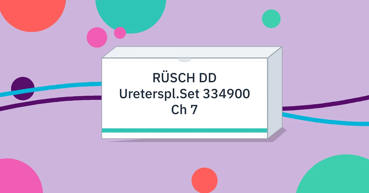Symbolbild: Packung mit der Aufschrift RÜSCH DD Ureterspl.Set 334900 Ch 7 (PZN 04249759) – Verfügbarkeit und Bezug in Apotheken in Frankfurt am Main