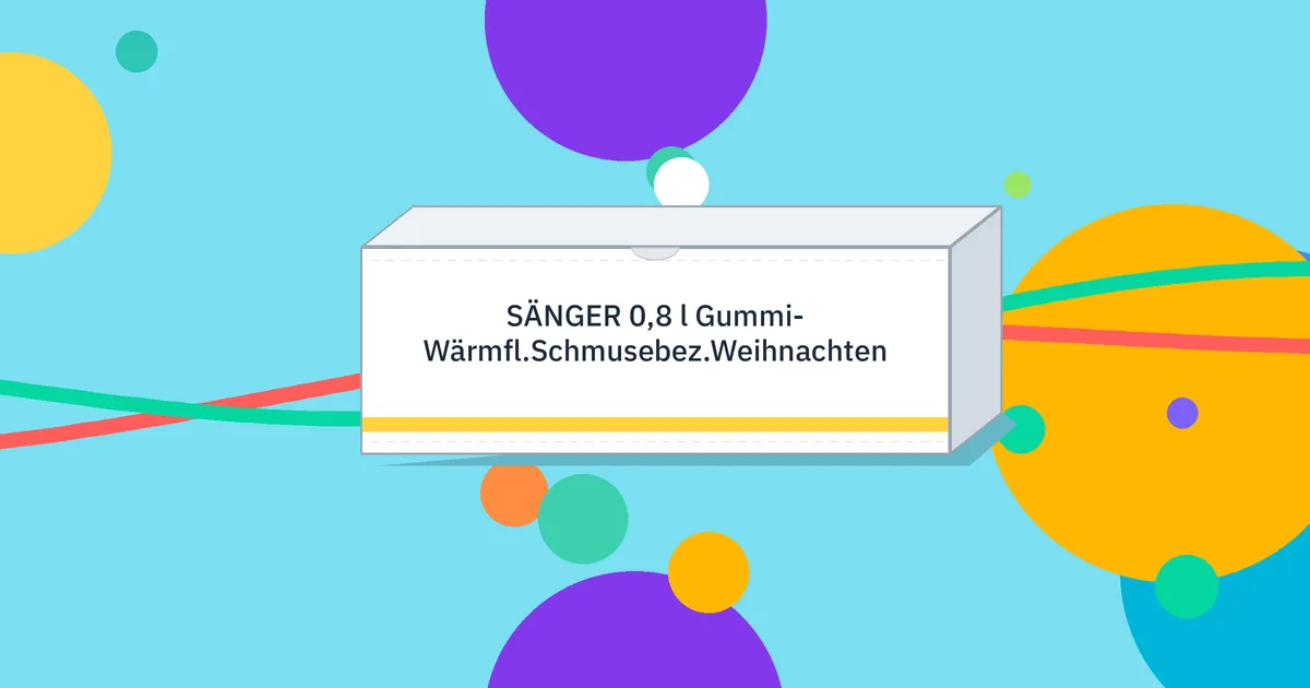 Symbolbild: Packung mit der Aufschrift SÄNGER 0,8 l Gummi-Wärmfl.Schmusebez.Weihnachten (PZN 01315817) – Verfügbarkeit und Bezug in Apotheken in Frankfurt am Main