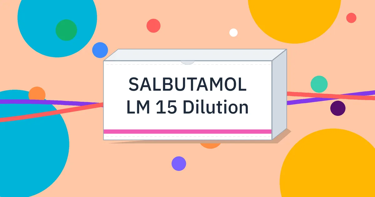 Symbolbild: Packung mit der Aufschrift SALBUTAMOL LM 15 Dilution (PZN 13177214) – Verfügbarkeit und Bezug in Apotheken in Frankfurt am Main