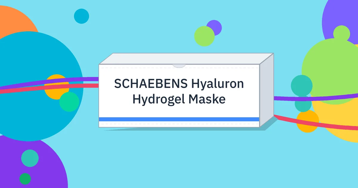 Symbolbild: Packung mit der Aufschrift SCHAEBENS Hyaluron Hydrogel Maske (PZN 15581474) – Verfügbarkeit und Bezug in Apotheken in Frankfurt am Main