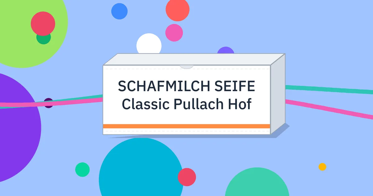Symbolbild: Packung mit der Aufschrift SCHAFMILCH SEIFE Classic Pullach Hof (PZN 19402617) – Verfügbarkeit und Bezug in Apotheken in Frankfurt am Main