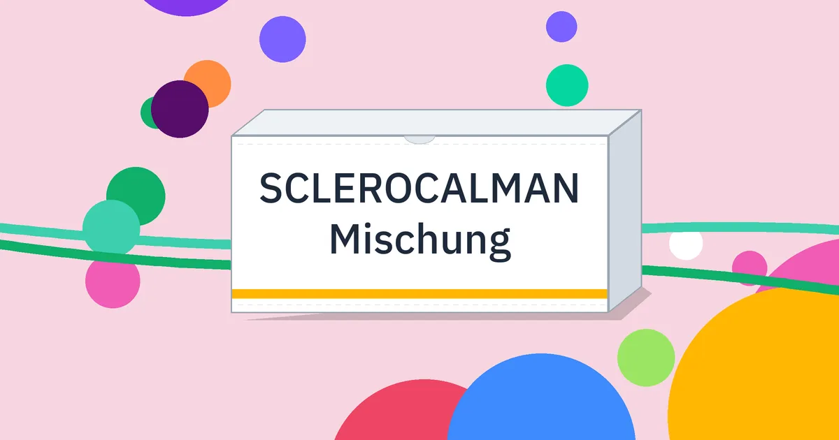 Symbolbild: Packung mit der Aufschrift SCLEROCALMAN Mischung (PZN 20354160) – Verfügbarkeit und Bezug in Apotheken in Frankfurt am Main