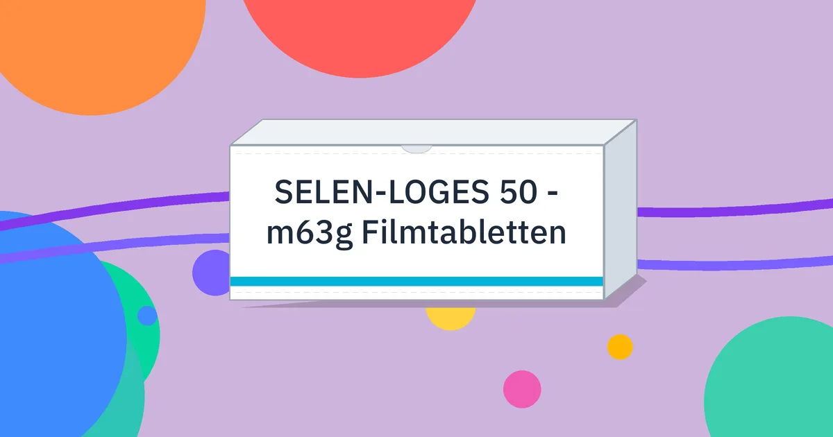 Symbolbild: Packung mit der Aufschrift SELEN-LOGES 50 -m63g Filmtabletten (PZN 17150206) – Verfügbarkeit und Bezug in Apotheken in Frankfurt am Main