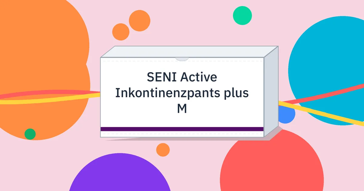 Symbolbild: Packung mit der Aufschrift SENI Active Inkontinenzpants plus M (PZN 10092693) – Verfügbarkeit und Bezug in Apotheken in Frankfurt am Main