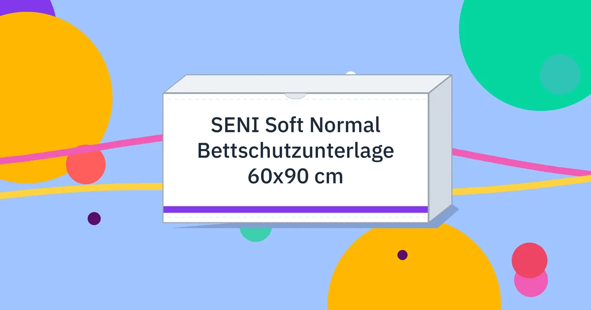 Symbolbild: Packung mit der Aufschrift SENI Soft Normal Bettschutzunterlage 60x90 cm (PZN 13366228) – Verfügbarkeit und Bezug in Apotheken in Frankfurt am Main