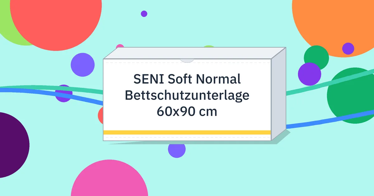 Symbolbild: Packung mit der Aufschrift SENI Soft Normal Bettschutzunterlage 60x90 cm (PZN 10341535) – Verfügbarkeit und Bezug in Apotheken in Frankfurt am Main